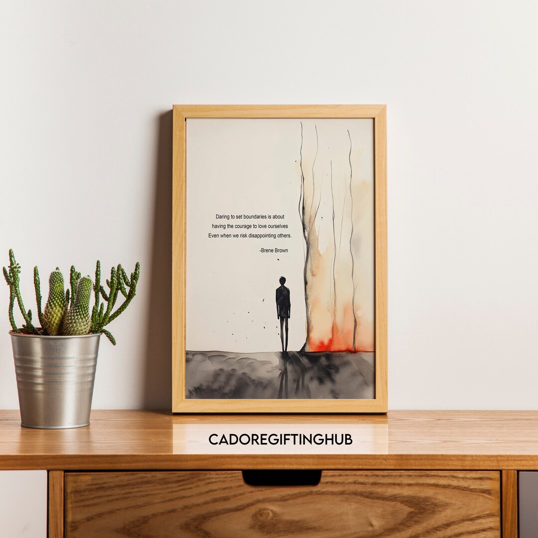 Brene Brown Boundaries Quote, Psychologist Office, Postive Wall Décor ...