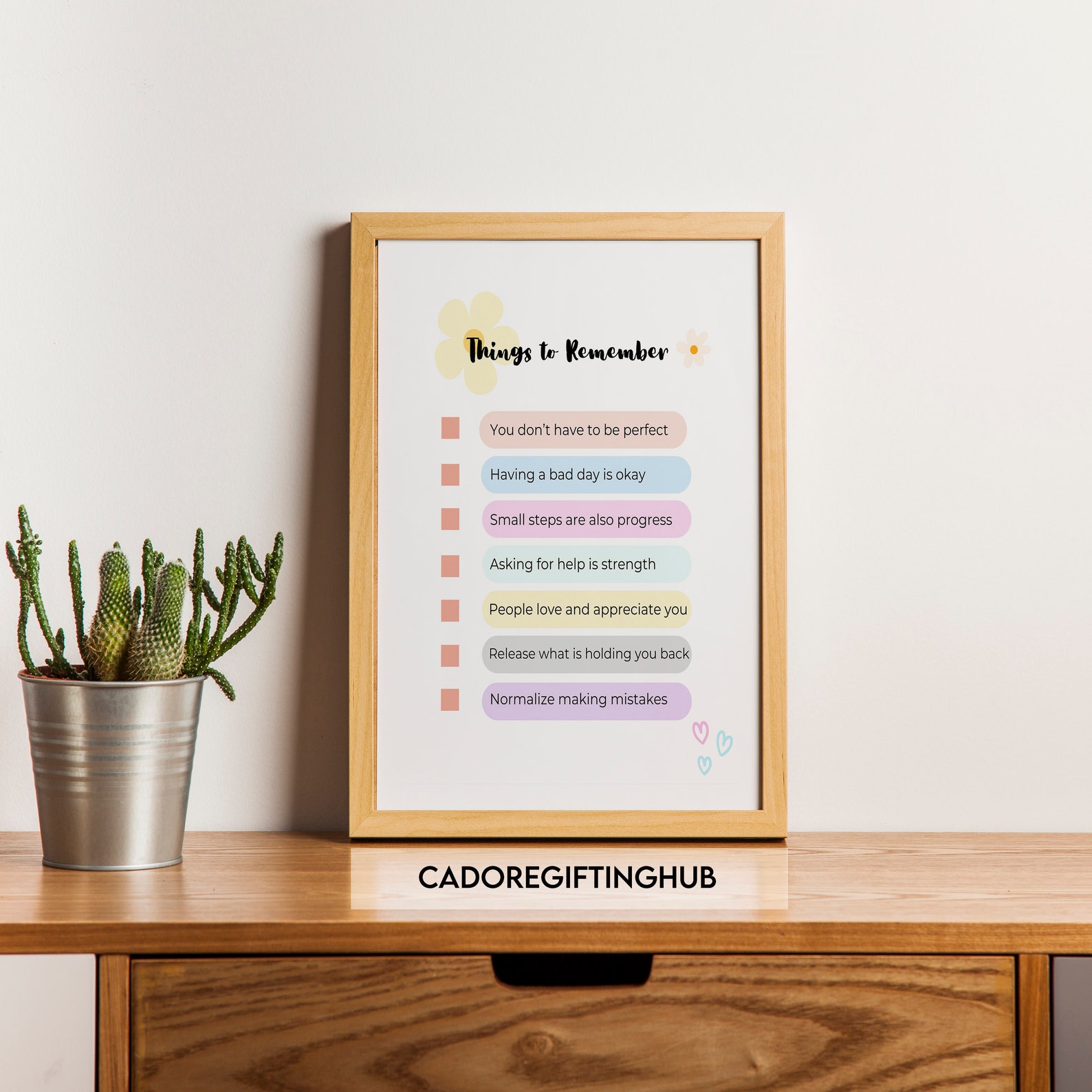 Things to Remember, Daily Affirmation, Therapy Print, Office Décor ...