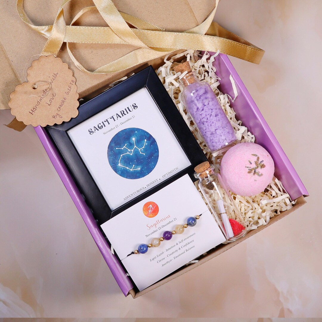 Zodiac Gift Box for Her, Astrology Gift for Women, Sagittarius Birthday ...