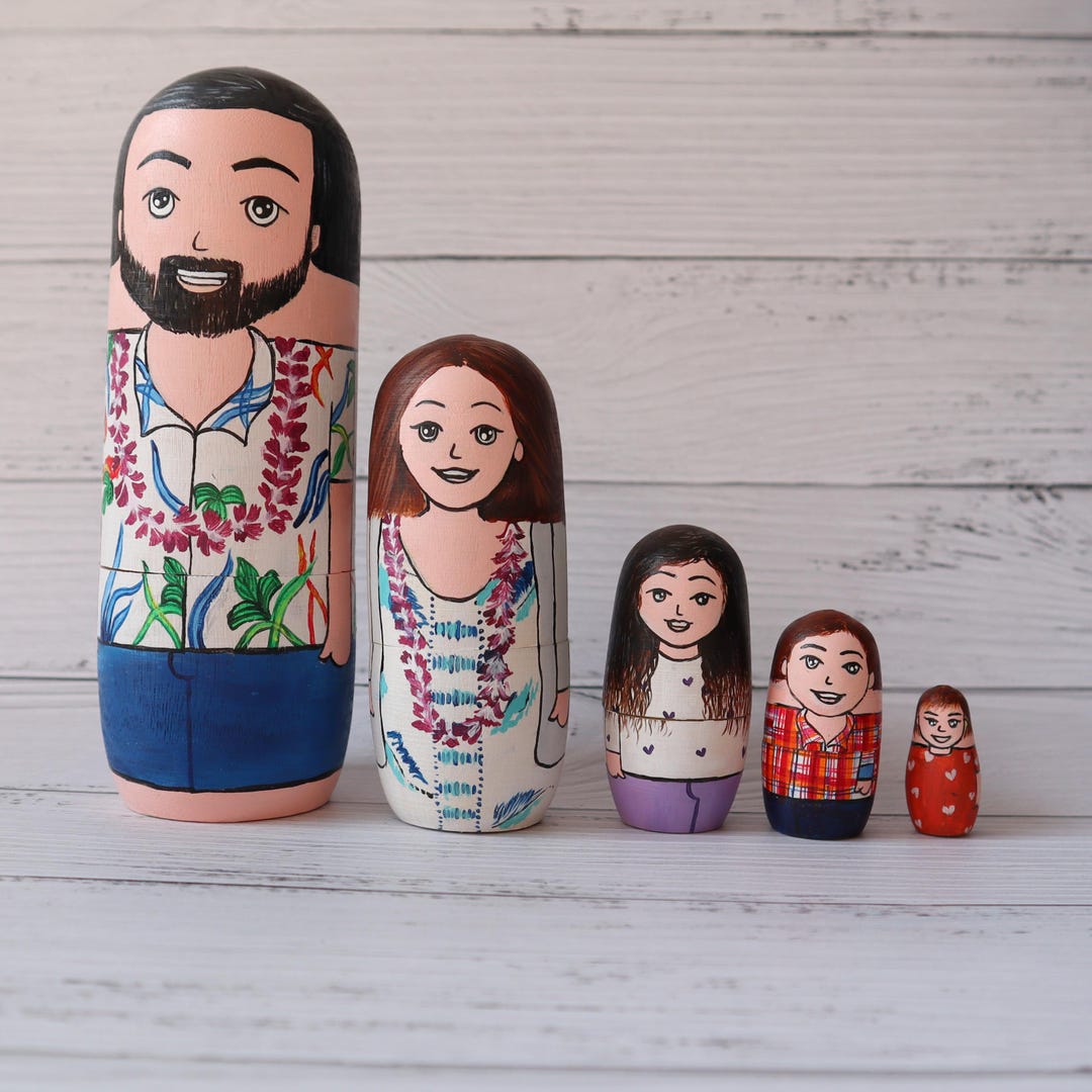 Personalized Nesting Dolls, Christmas Gift for Mom, Gift for Dad ...