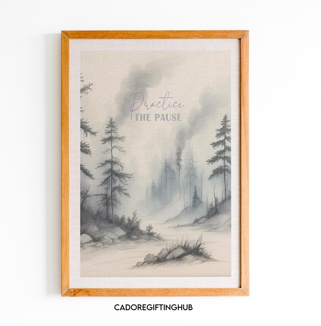 Practice the Pause, Mental Health Poster, Therapy Wall Art, Therapy ...