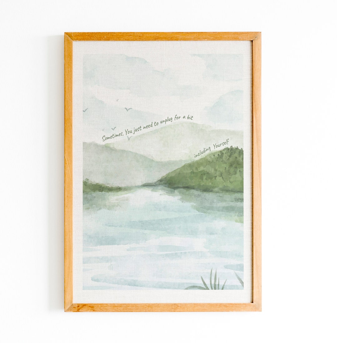 Unplug Yourself,therapy Office,therapist Decor,school Counselor,mental ...