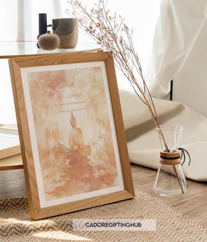 Self-control, Definition Print, Mindfulness Poster,therapy Wall Art ...