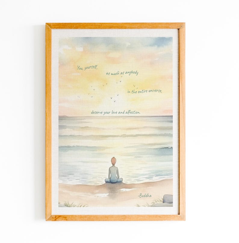 Therapy Office Decor, Calm Watercolor, Set of 5, Gallery Wall Set ...