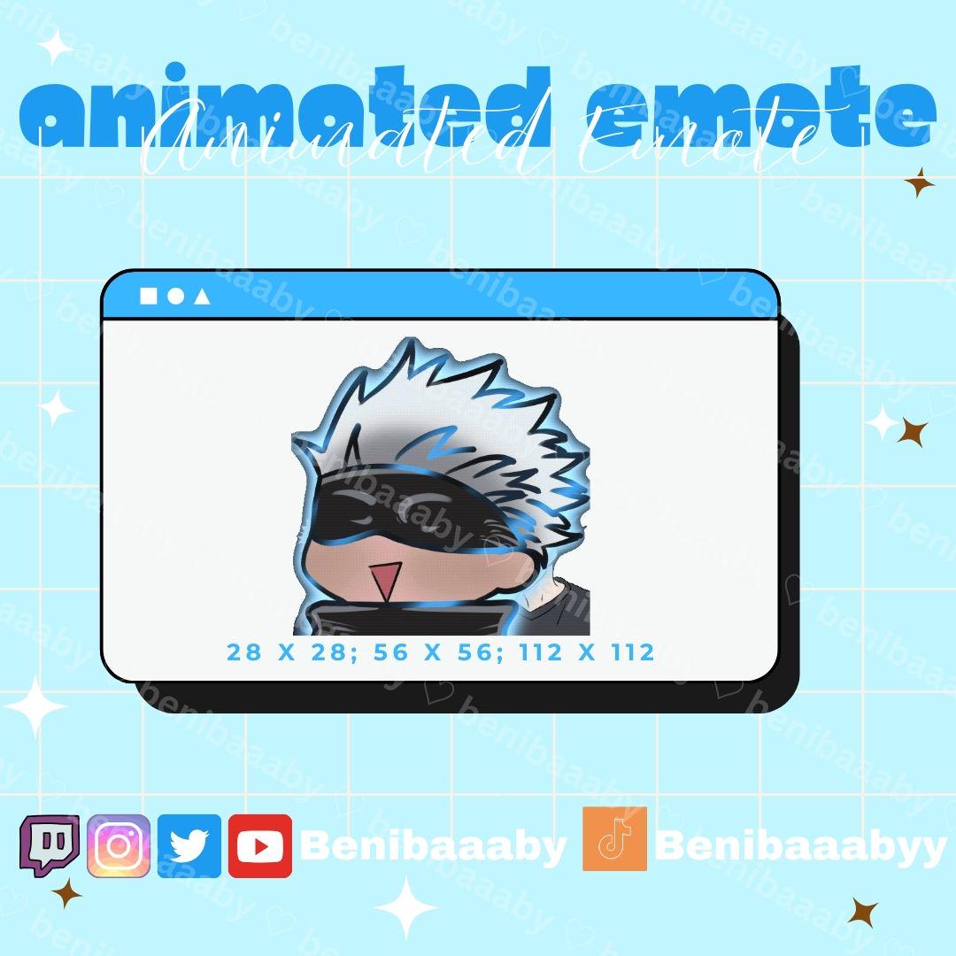Satoru Gojo Animated Emote| Animated Emote | Twitch Youtube Discord ...