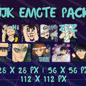 JJK Emotes | Emote Pack | Sorcery Fight | Twitch Emotes, Youtube Emotes ...