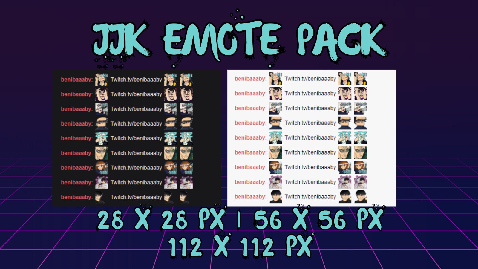 JJK Emotes | Emote Pack | Sorcery Fight | Twitch Emotes, Youtube Emotes ...