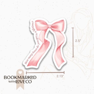 Magnolia Parks Sticker: Pink Ribbon, Book Lover Gift (2.13in X 2.5in ...