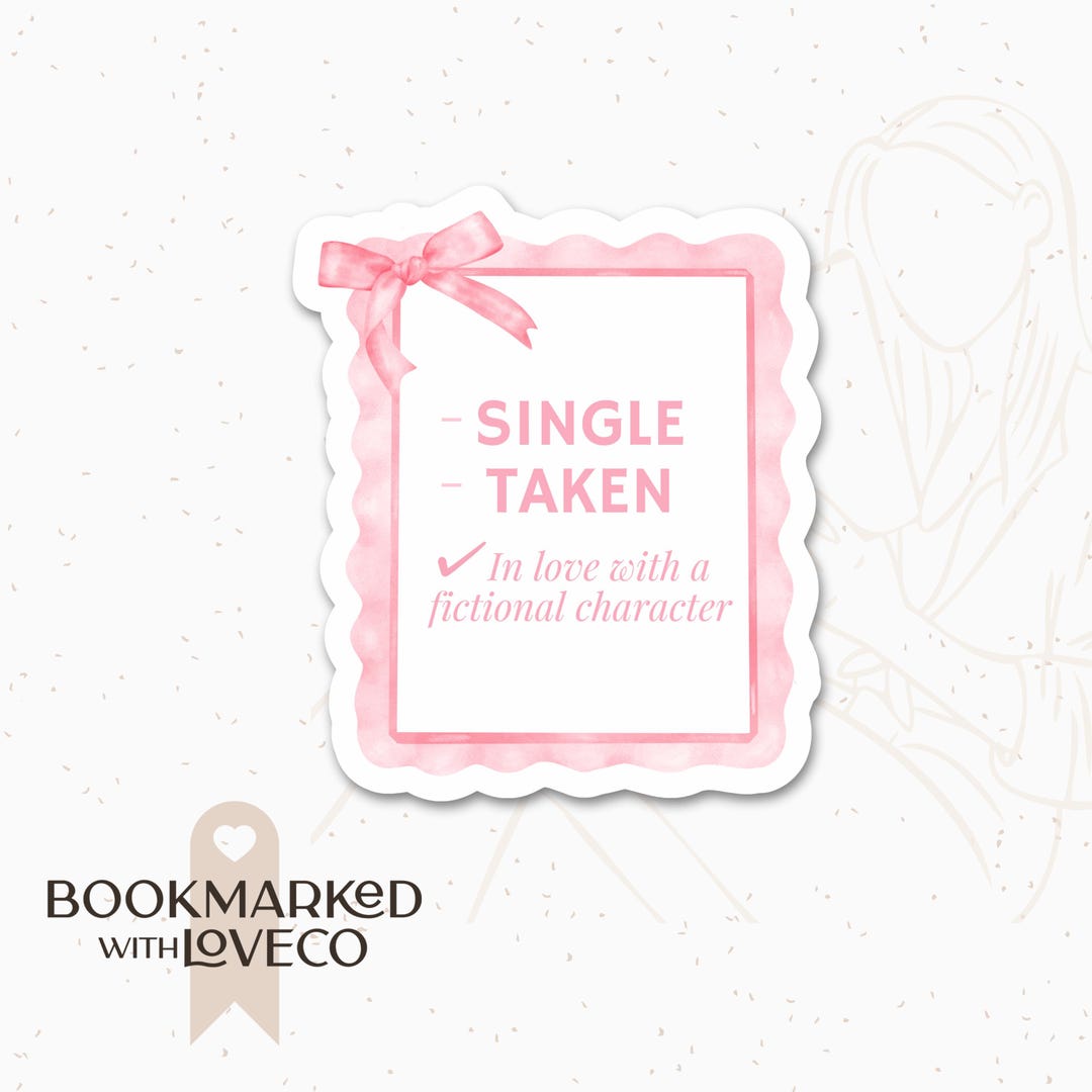 Fictional Character Pink Bow Sticker: Book Lover Gift - Etsy