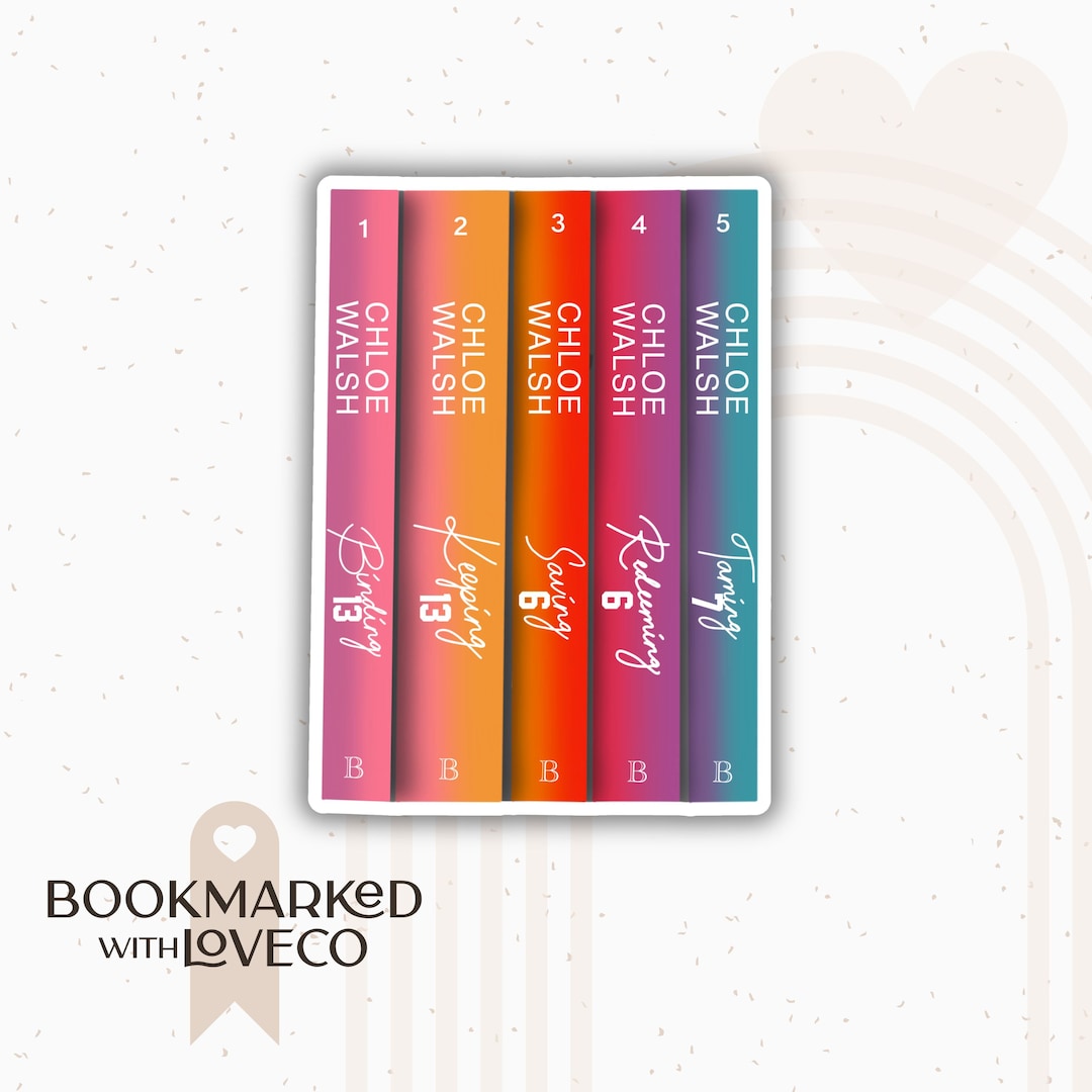 Boys of Tommen Book Spines Stack Binding 13 Sticker Waterproof, Vinyl ...