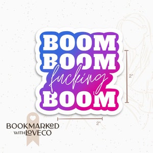 Boom Boom Sticker: Waterproof Vinyl Decal for Kindles & Phones - Etsy