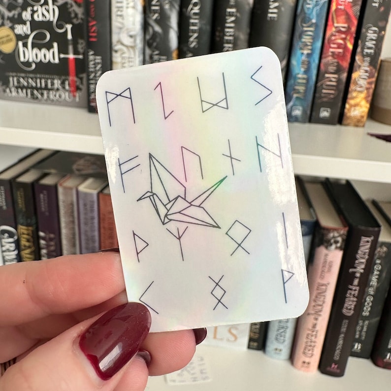 Manacled Draco's Back Runes Paper Crane Vinyl Sticker - Etsy