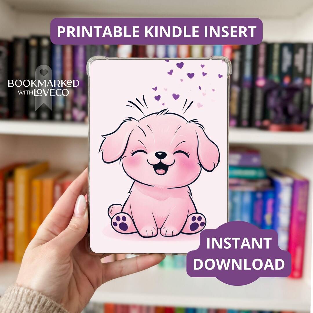 Puppy Kindle Insert – Digital Printable E-reader Insert | 11th & 12th Gen Kindle Paperwhite ...