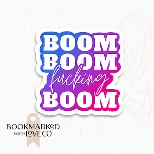 Boom Boom Sticker: Waterproof Vinyl Decal for Kindles & Phones - Etsy