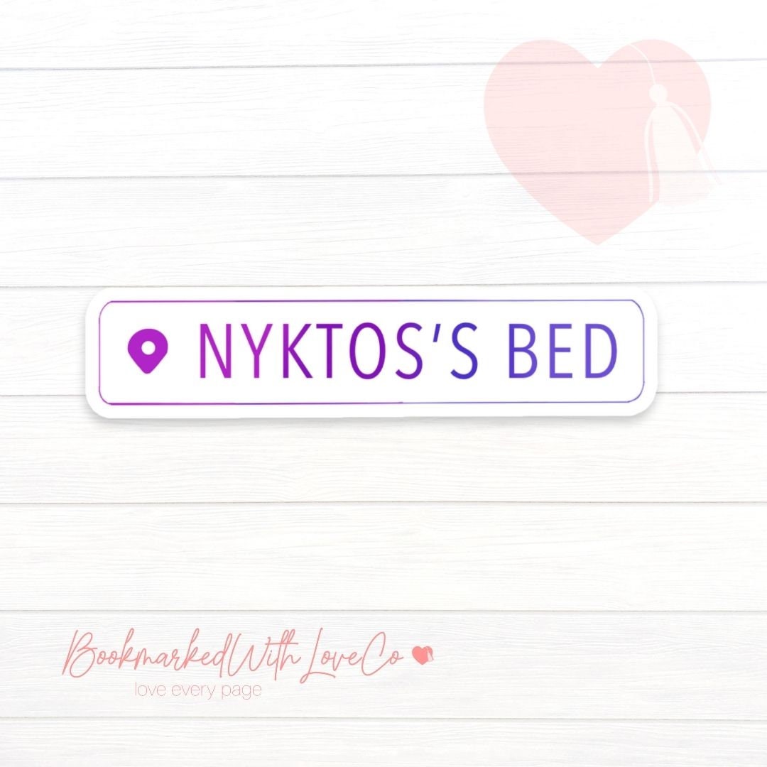 Nyktos's Bed Vinyl Sticker Waterproof Bookish Vinyl Stickers A Shadow ...