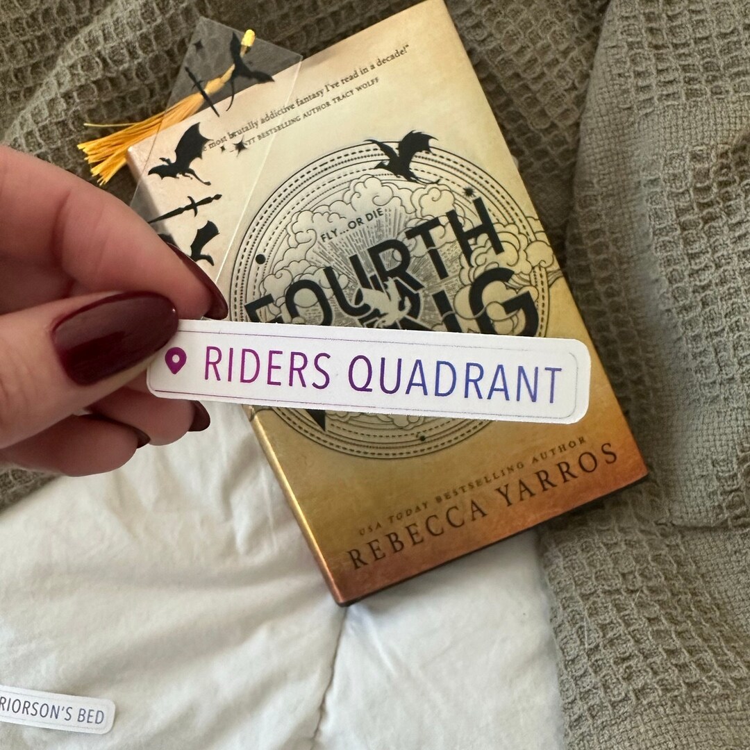 Riders Quadrant Fourth Wing Rebecca Yarros Waterproof, Vinyl, Small ...