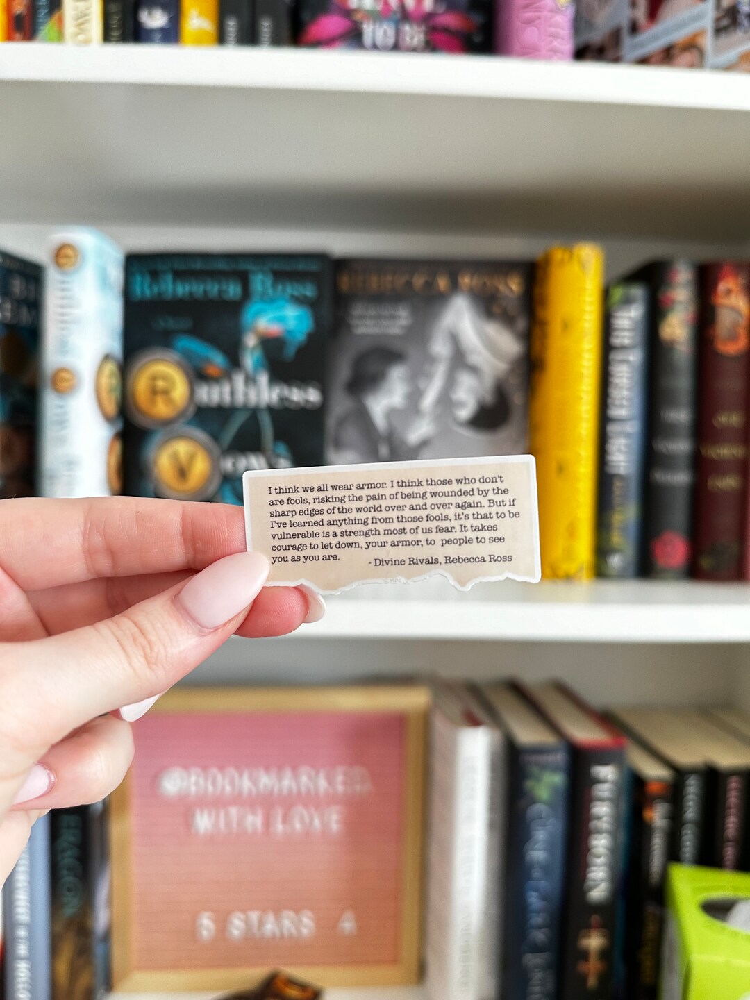 Divine Rivals "i Think We All Wear Armor" Rebecca Ross - Waterproof ...