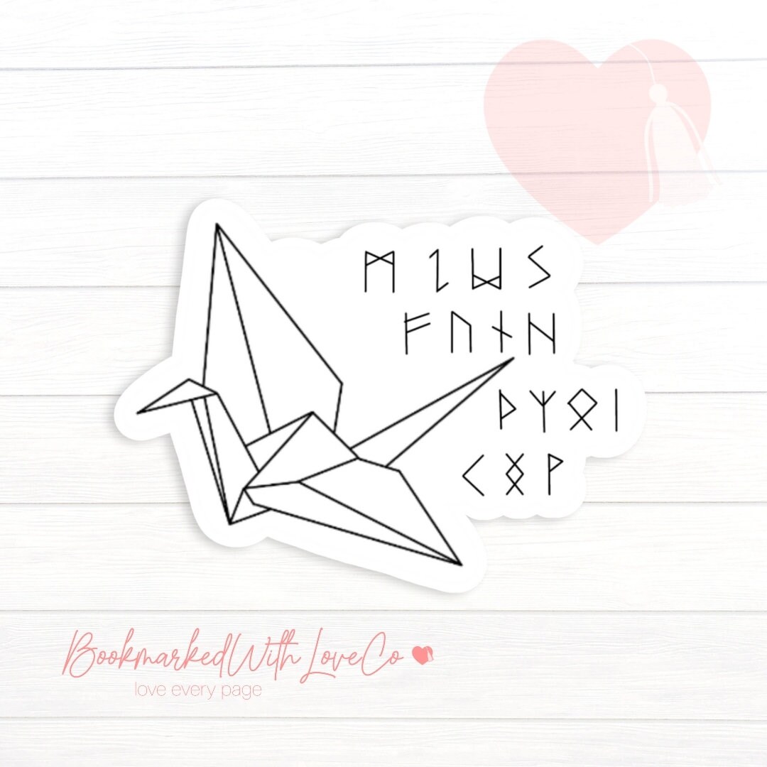 Manacled Paper Cranes Runes Dramione Fanfic Waterproof, Vinyl, Small ...