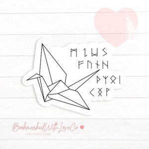 Manacled Paper Cranes Runes Dramione Fanfic Waterproof, Vinyl, Small ...