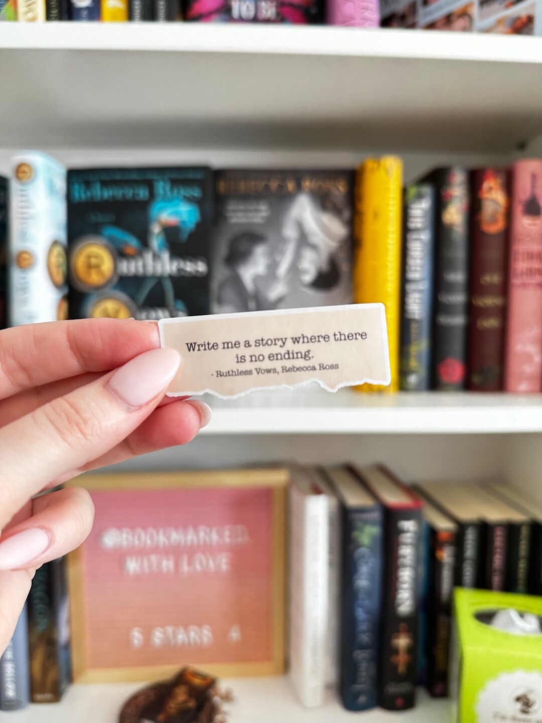 Divine Rivals "write Me A Story" Quote Rebecca Ross - Waterproof, Vinyl ...