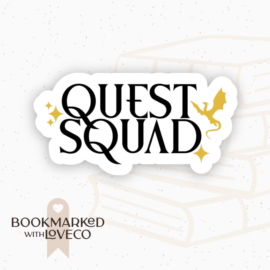 Quest Squad Sticker: Fourth Wing Inspired, Waterproof Vinyl (2.5x1.5in ...