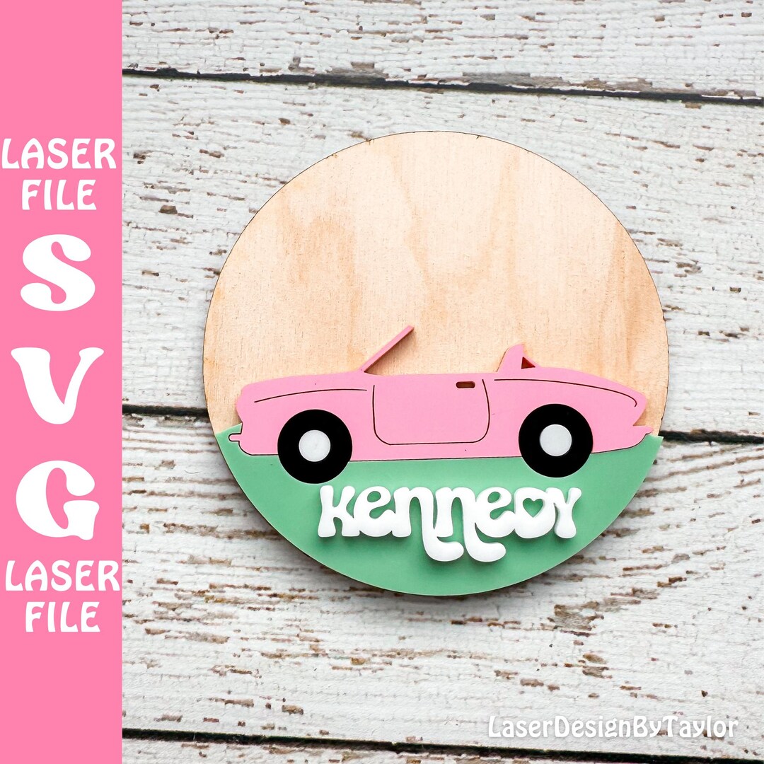 Car SVG Laser File - Childrens SVG Wall Sign - Scoring File - Kids Svg ...