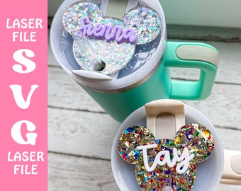 Stanley Topper SVG | Laser Ready | Flower Name Plate SVG | Digital ...