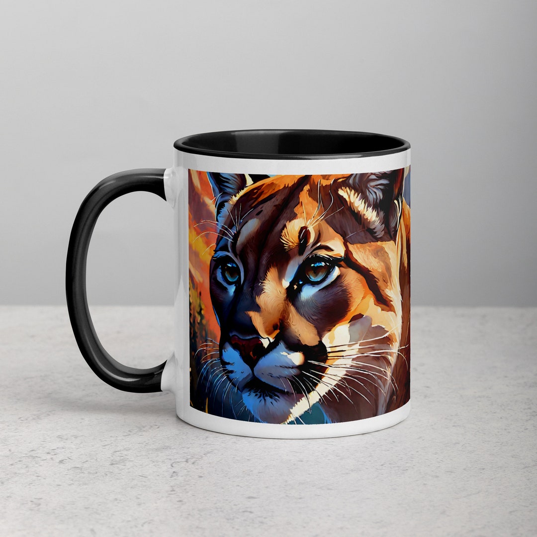 Beautiful and Cool Cougar Colored Mug 11 and 15 Oz. Available - Etsy