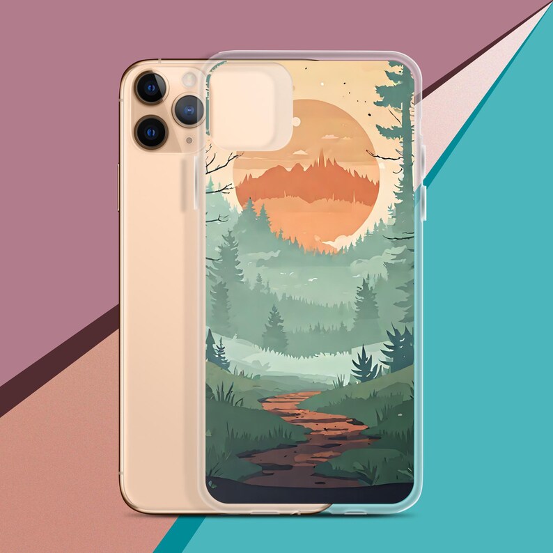 Beautiful and Cool Sunset Forest iPhone Case every Size Available - Etsy