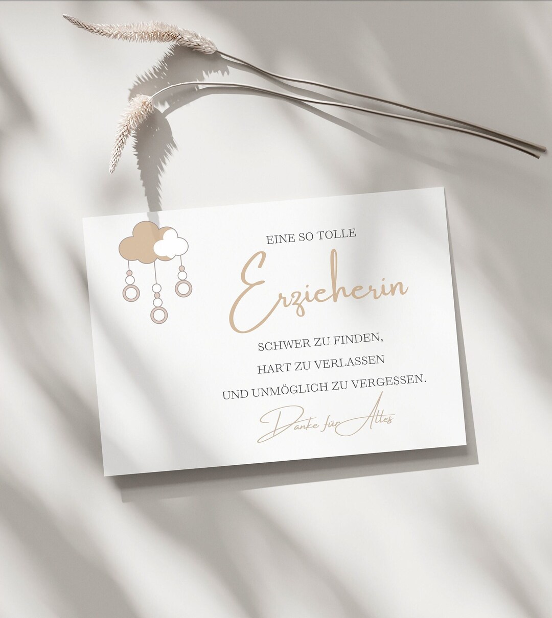 Thank You Card Educator/gift for Educator/card - Etsy