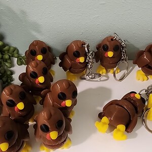 3D Flexi Turkey Fidget Toy or Key Ring | Thanksgiving Desk Toy ...