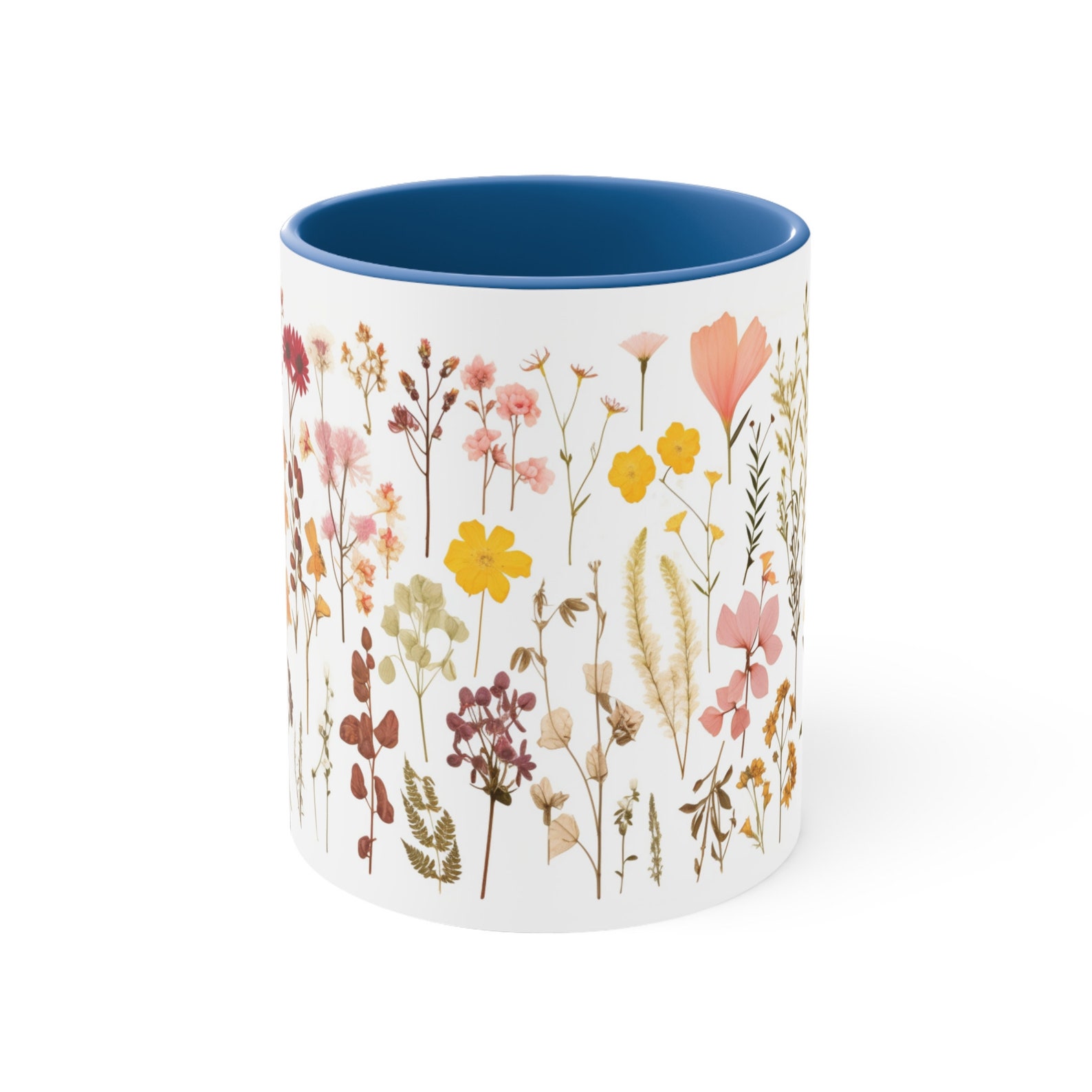 Wildflowers Elegance: 11 Oz. Accent Coffee Mug for a Stylish Sip - Etsy