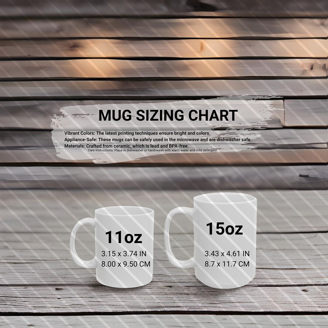 Mug Sizing Chart - 11oz & 15oz Coffee Cup Mockup (digital Download) - Etsy
