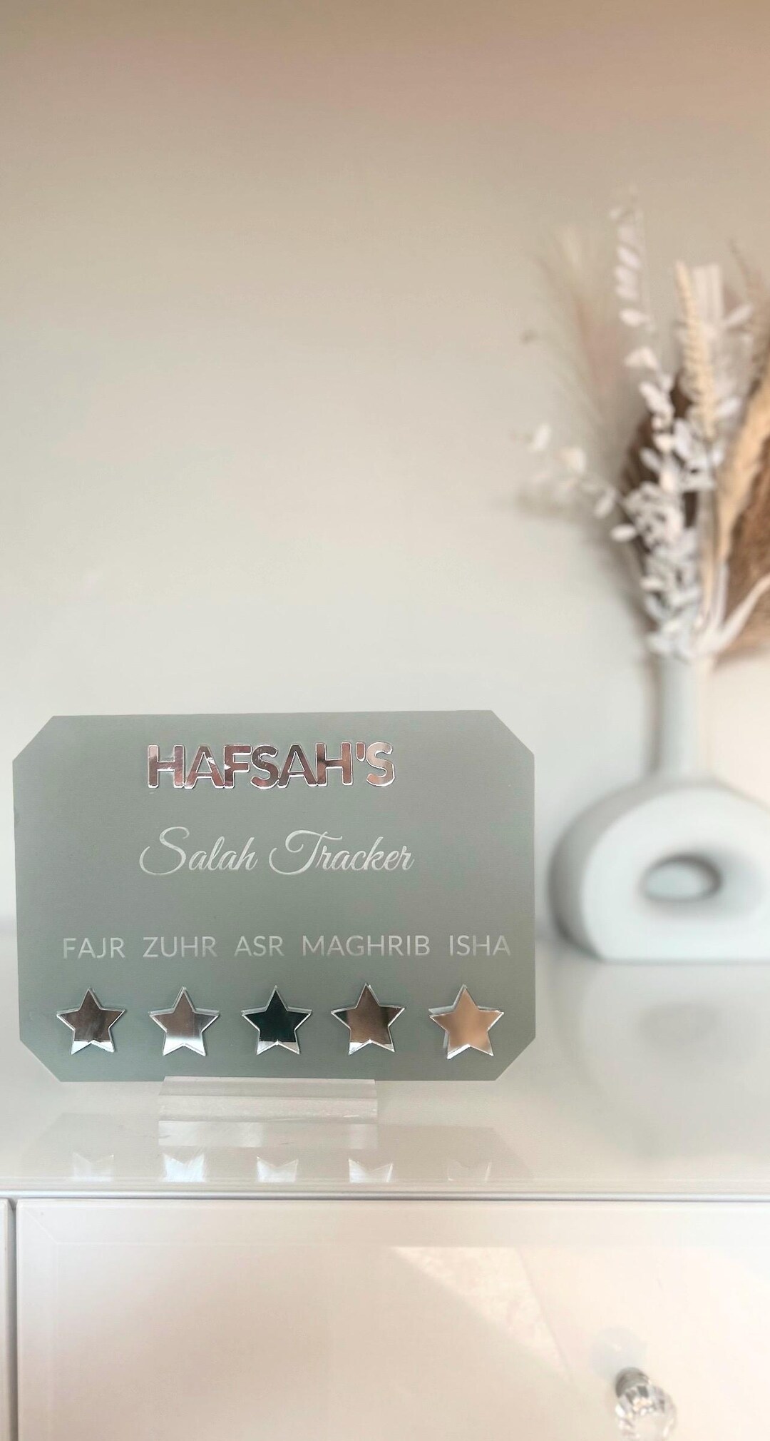 Personalized Kids Salah Tracker: Engraved Acrylic Prayer Reward Chart ...