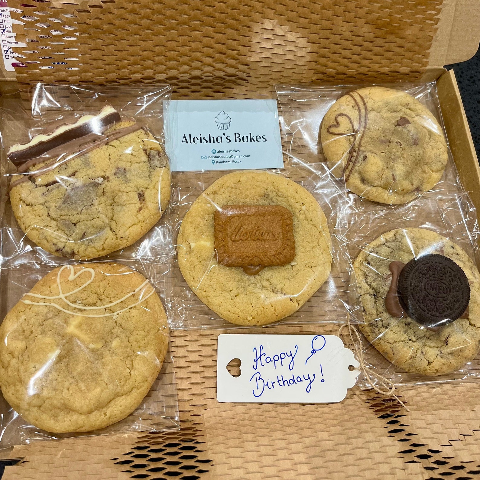 Letterbox Cookies Postal Cookies Mixed Box Birthday Gift Letterbox Gift ...