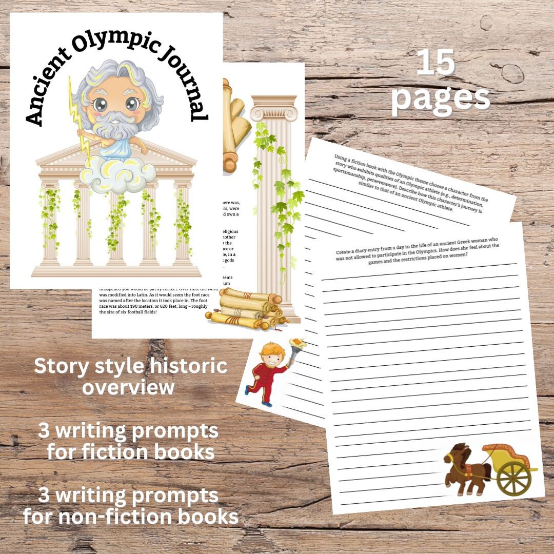 Ancient Olympic Journal 2nd - 4th Grade - Etsy