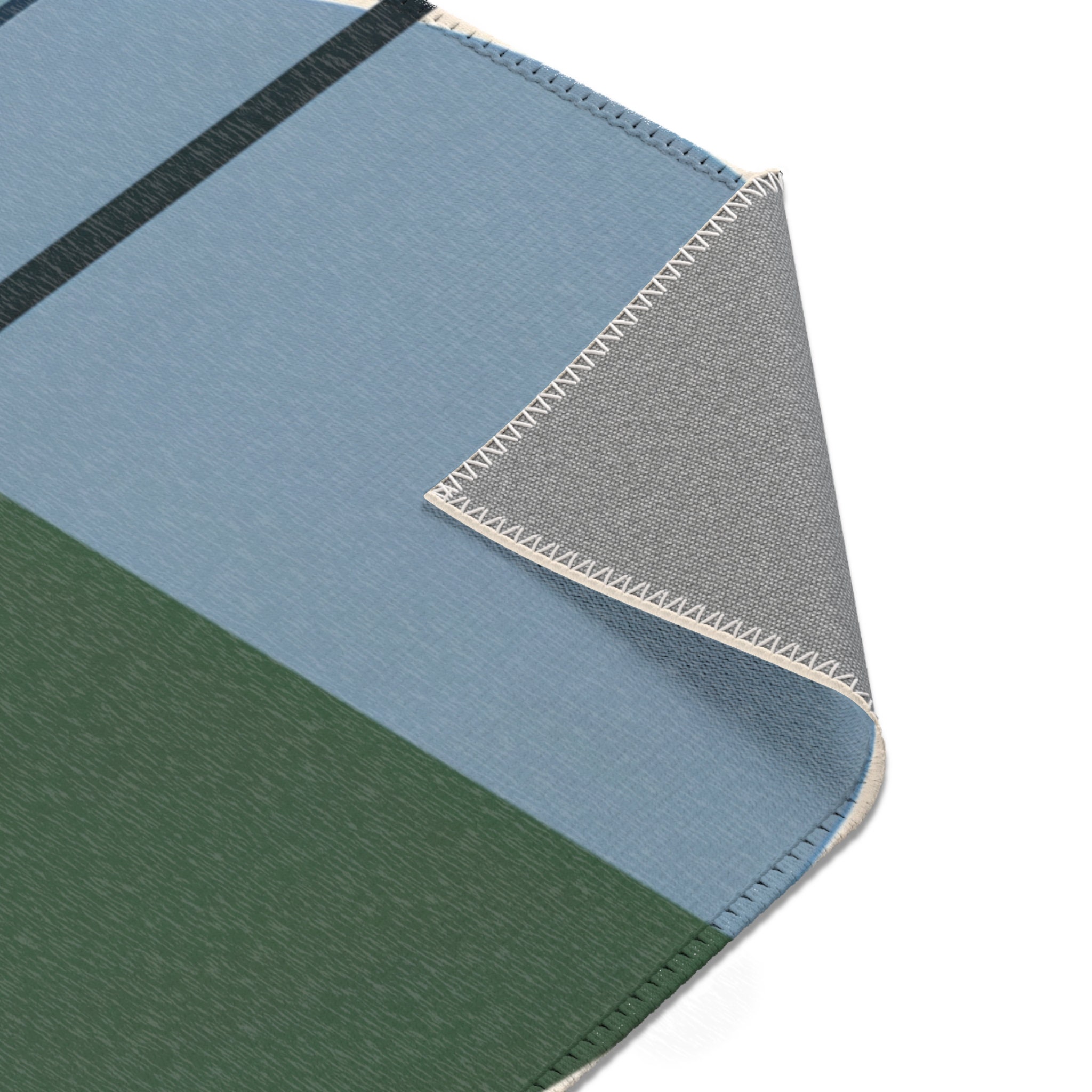 Modern Bauhaus Style Area Rug- Blue and Green - Etsy