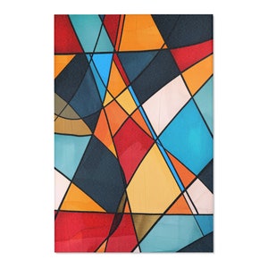 Stained Glass Geometric Area Rug - Etsy