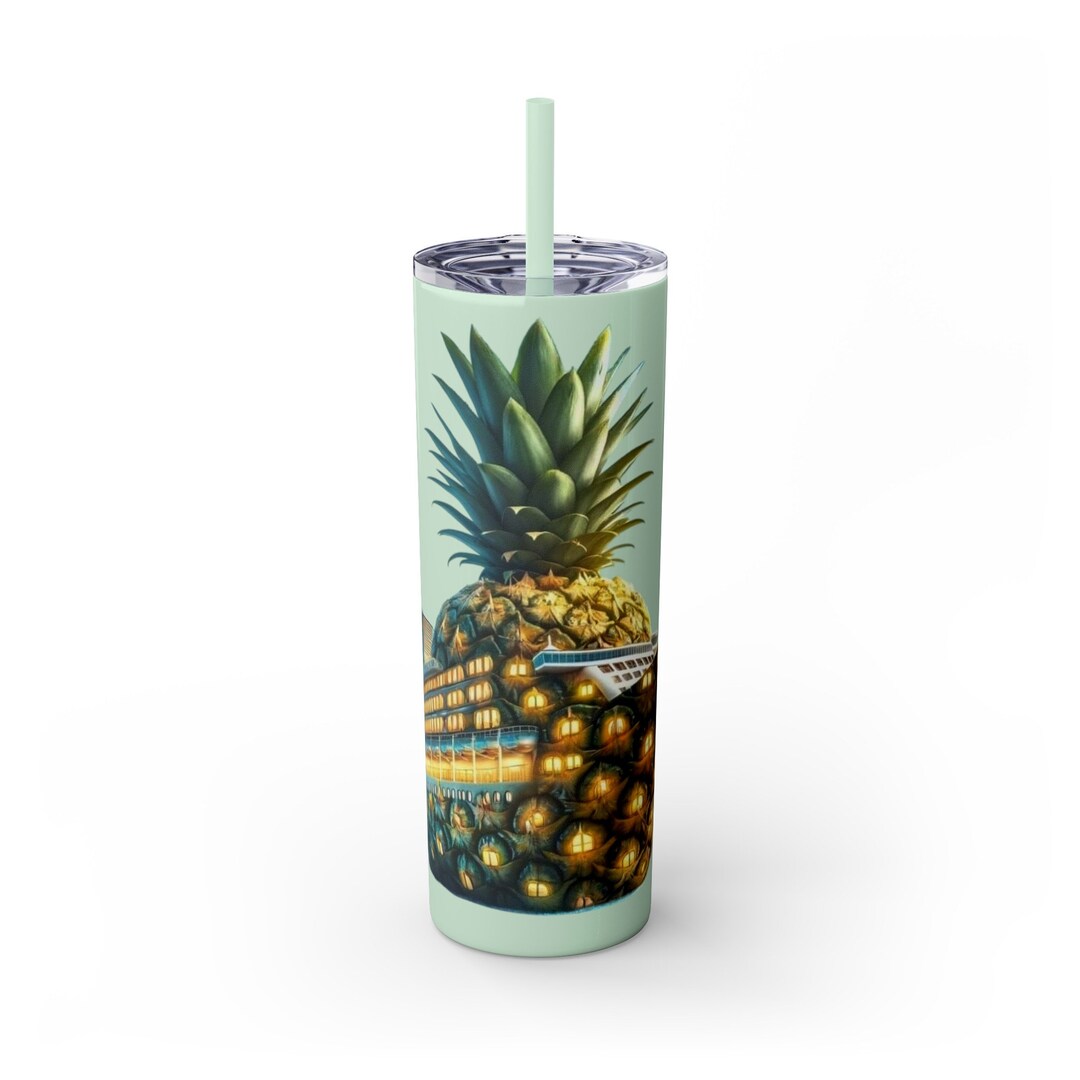 Pineapple Cruiser Skinny Tumbler With Straw, 20oz - Etsy