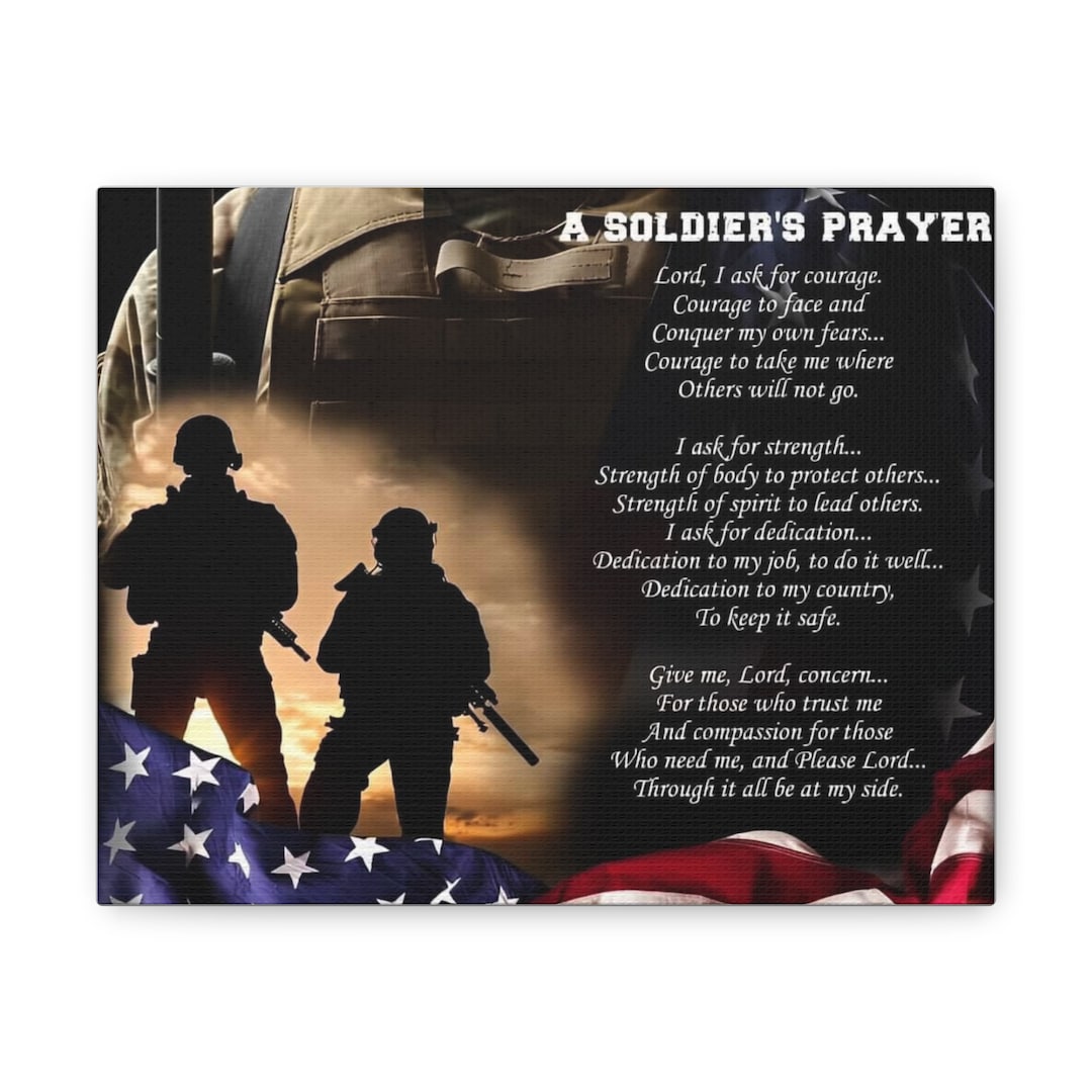 A Soldiers Prayer Canvas - Etsy