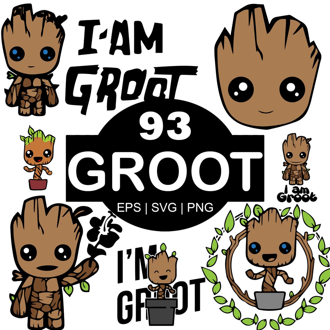 93 Groot Svg Bundle Baby Groot Svg for Cricut Groot Png I Am Groot Svg ...