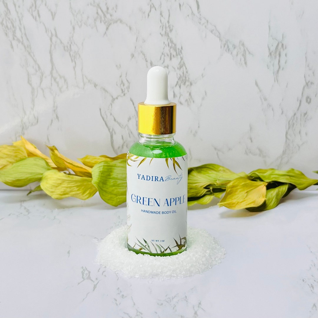 Green Apple Shimmer Body Oil, Shimmery Body Oil, Body Oil, Summer ...