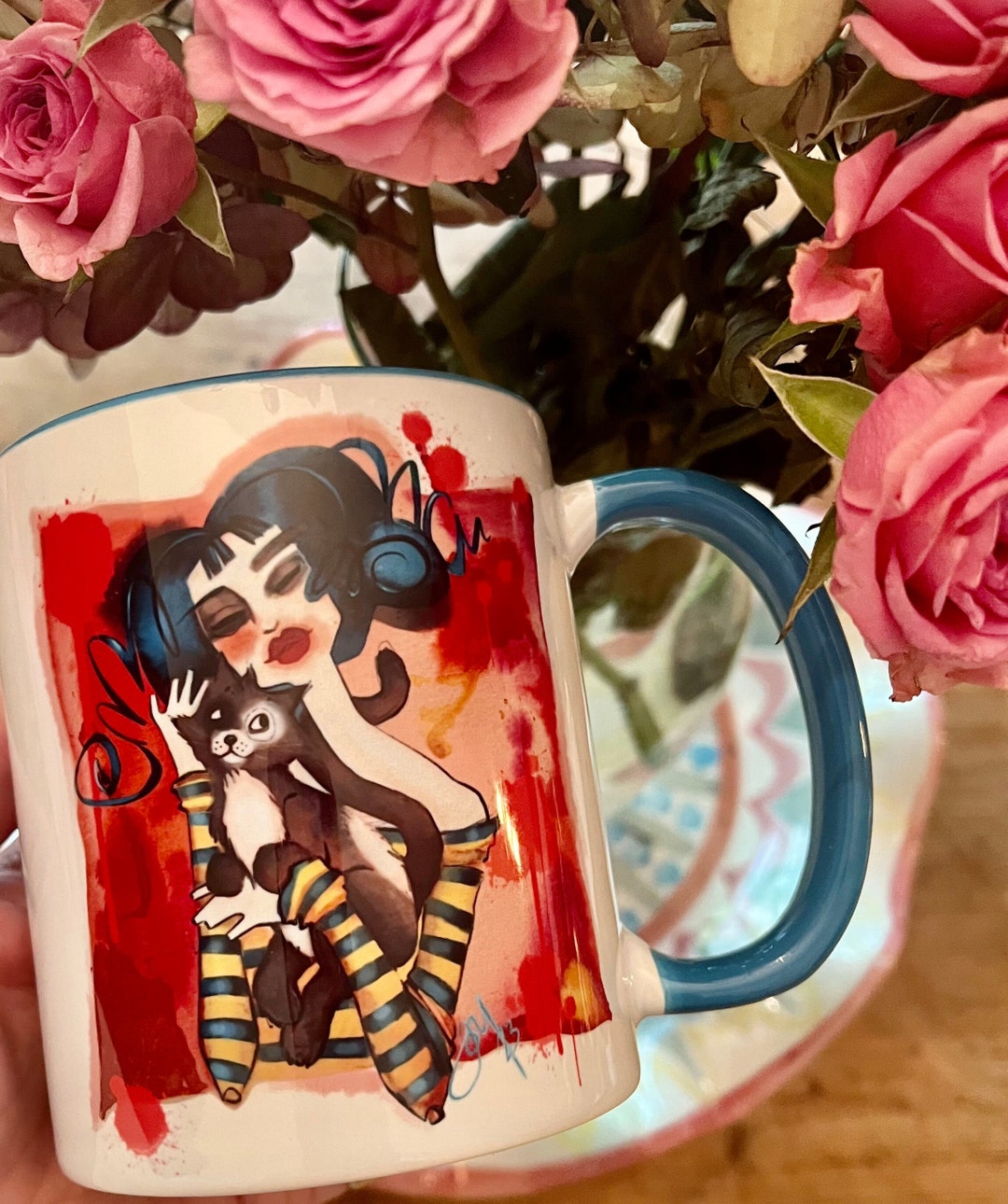 Purrfect Mug Fashion Art Fashion Illustration Women’s Gifts ...