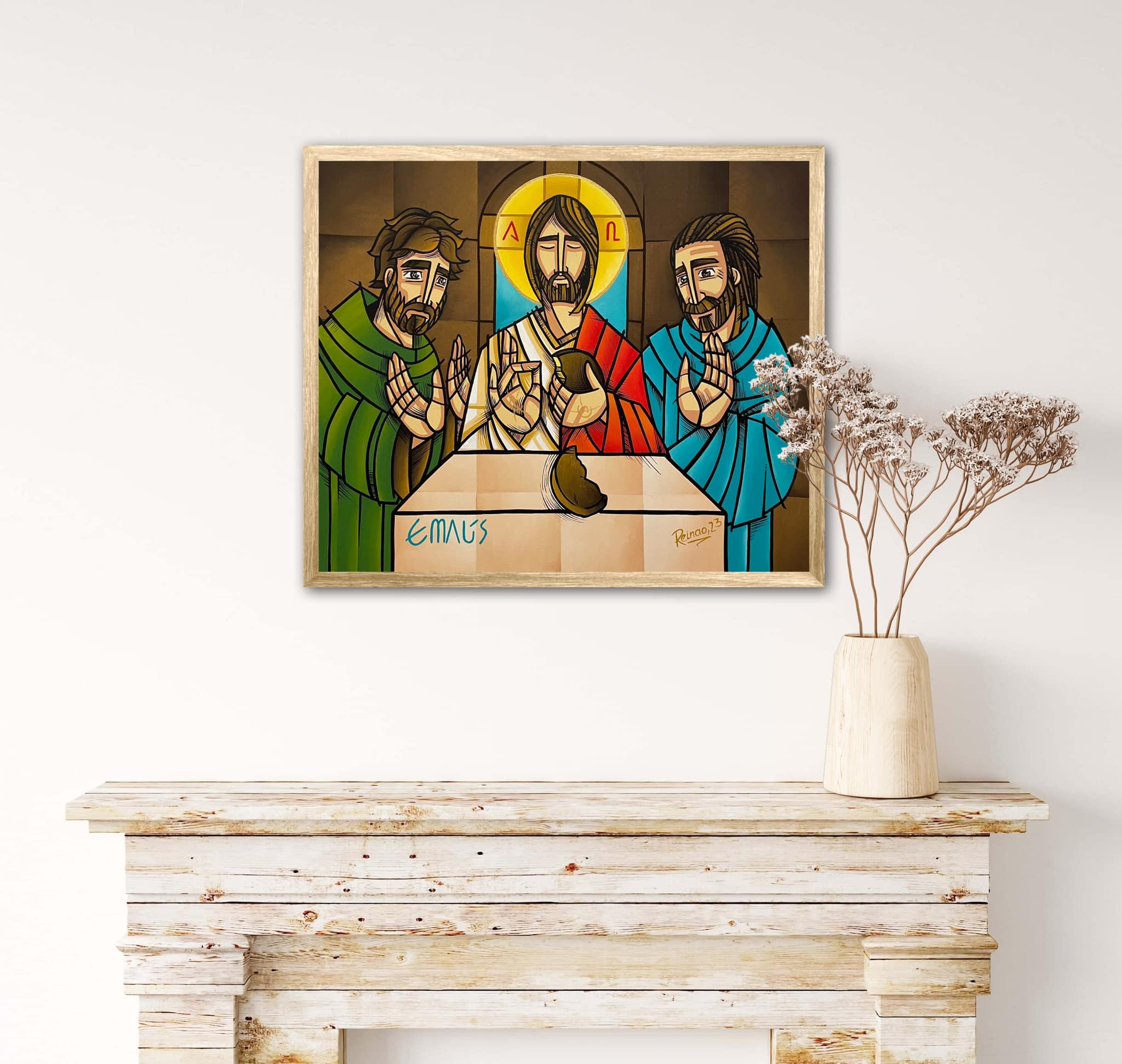 The Eucharist, Disciples of Emmaus (style: Contemporary Iconography ...