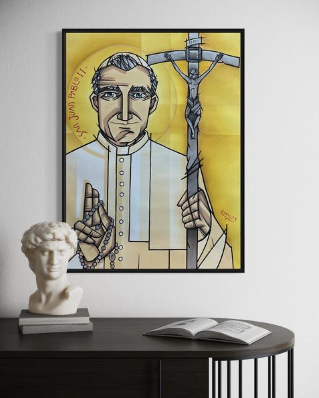 Saint Pope John Paul II. Acrylic Religious Painting (style ...