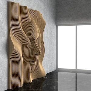 MDF Parametric Wall Art Face Custom Size and Color Wood Wall Décor ...