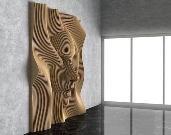 MDF Parametric Wall Art Face | Custom Size and Color | Wood Wall Décor ...