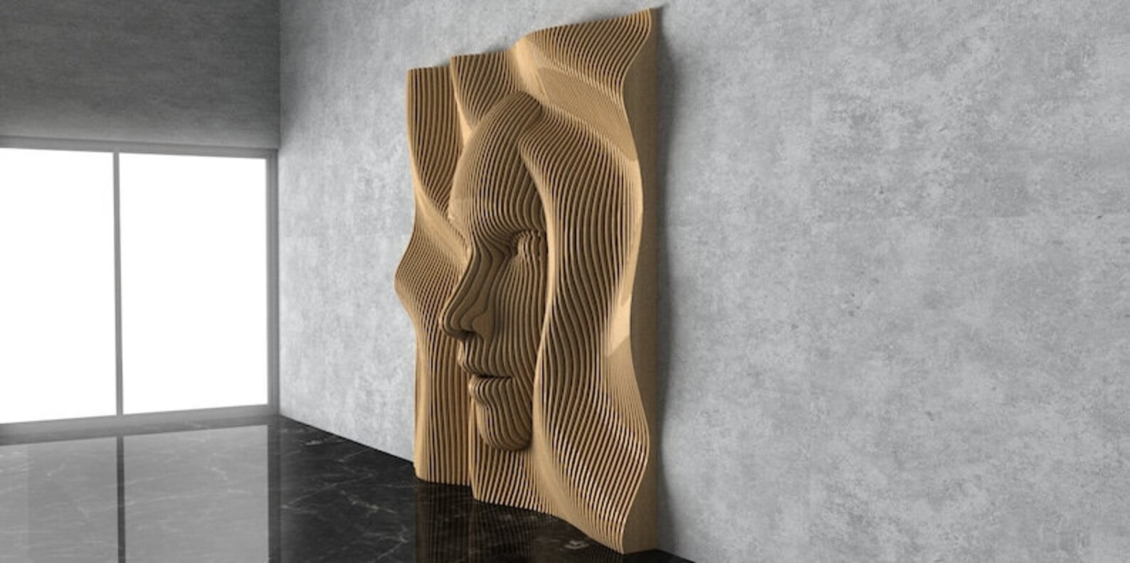 MDF Parametric Wall Art Face Custom Size and Color Wood Wall Décor ...