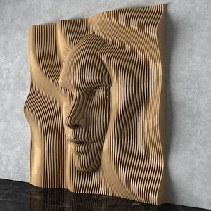 MDF Parametric Wall Art Face Custom Size and Color Wood Wall Décor ...
