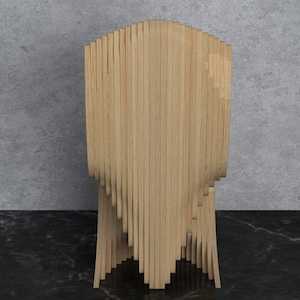 MDF Wooden Parametric Chair Custom Size and Color Wood Décor Interior ...